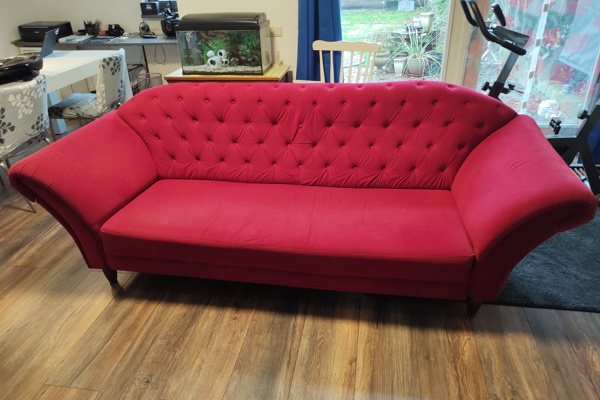 MOOIE RODE STOF BANK in Heesch - Huis en Inrichting, Banken en Stoelen ...