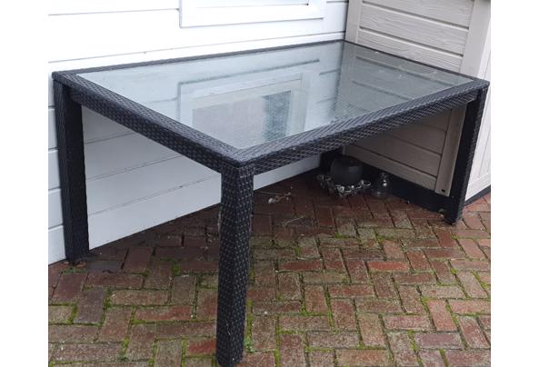 TUINTAFEL WICKER MET GLASPLAAT in Tienhoven - Tuin en Terras, Huisjes ...